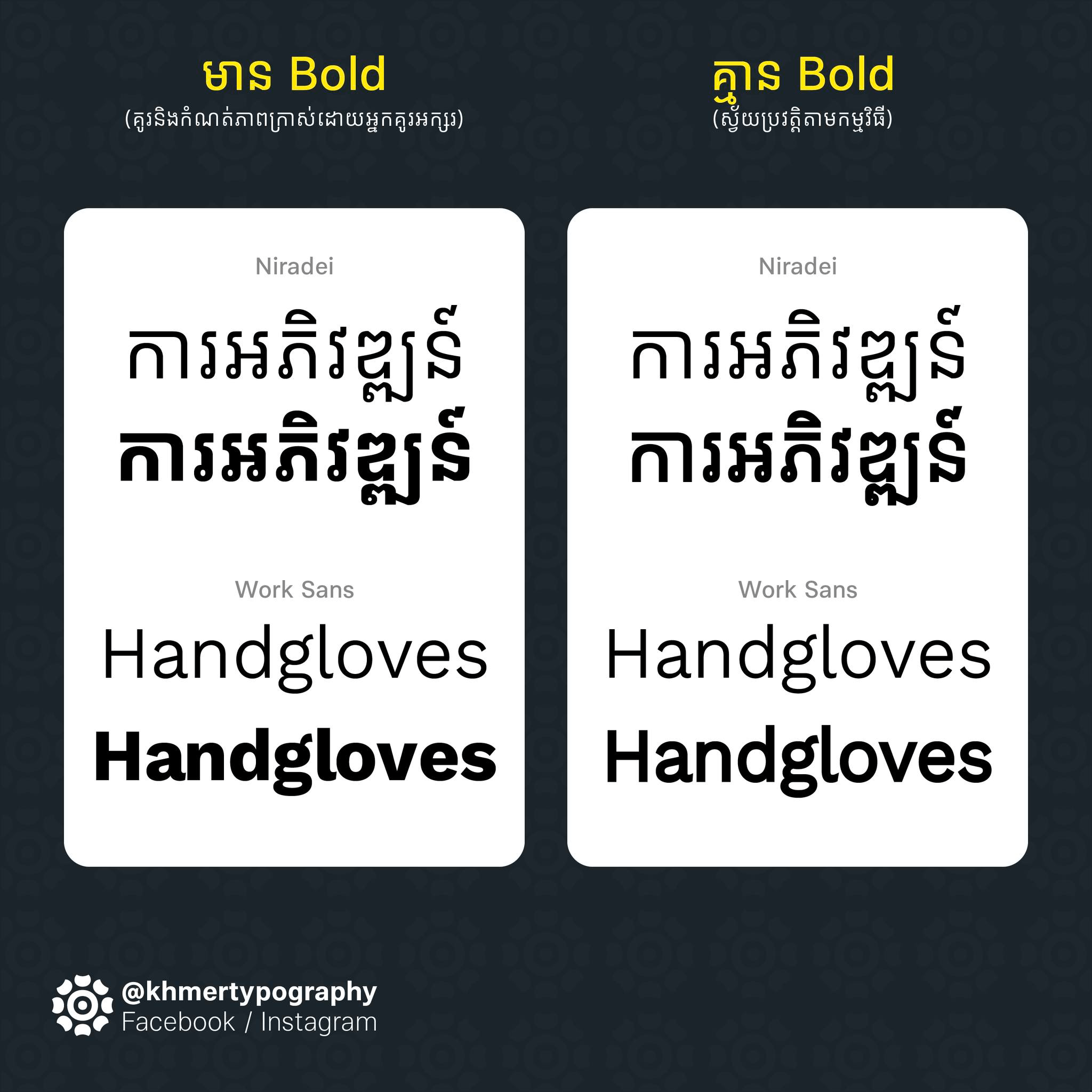 ហេតុអ្វីត្រូវធ្វើពុម្ពអក្សរ Bold និង Italic? - Khmer Typography